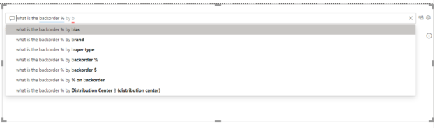 Natural Language based data exploration in Power BI
