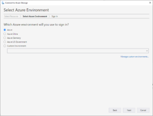 Getting started with Azure storage explorer