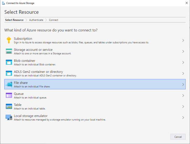 Getting started with Azure storage explorer