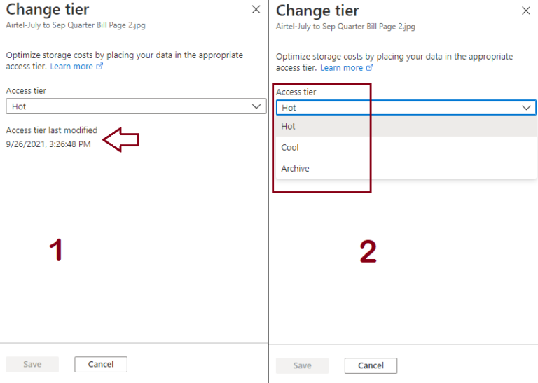 Change Access Tiers of a blob and Azure storage account Change Access Tiers of a blob and Azure storage account