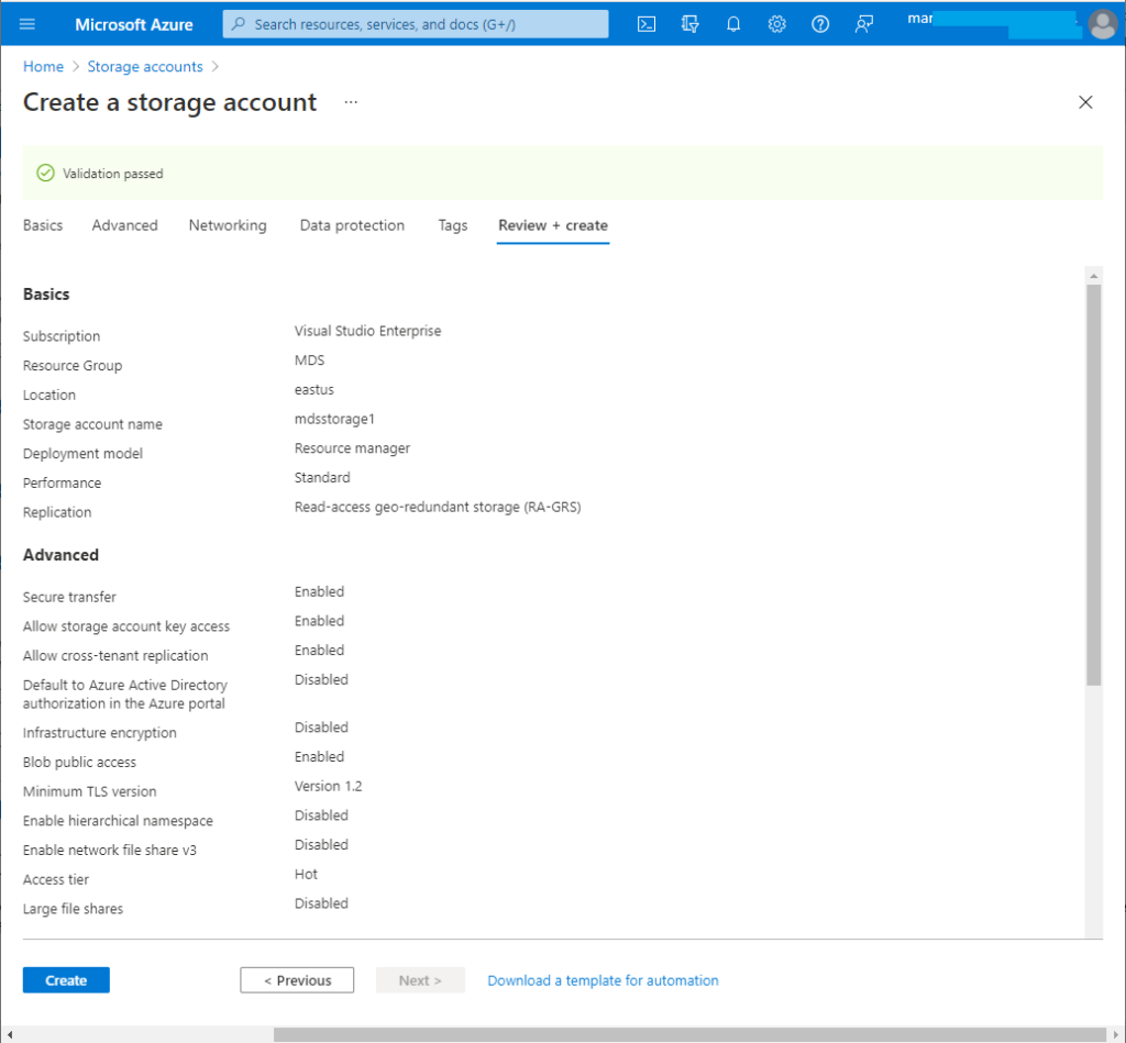 Getting started with Azure Storage