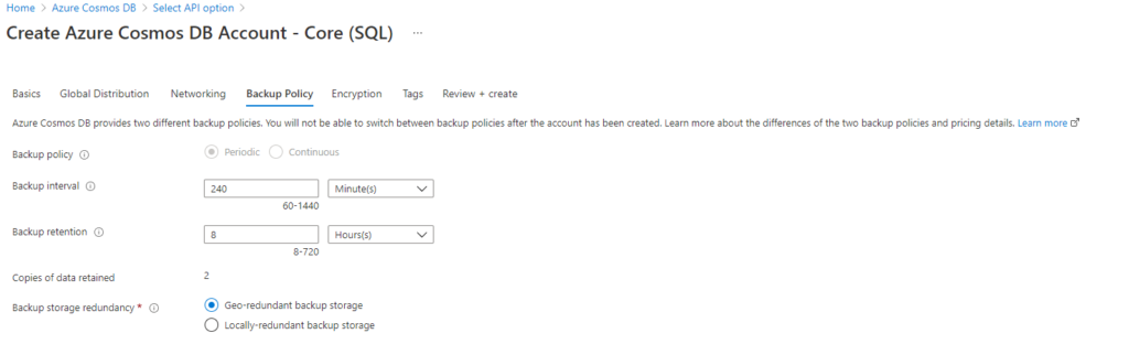 Understanding and creating Azure Cosmos DB accounts
