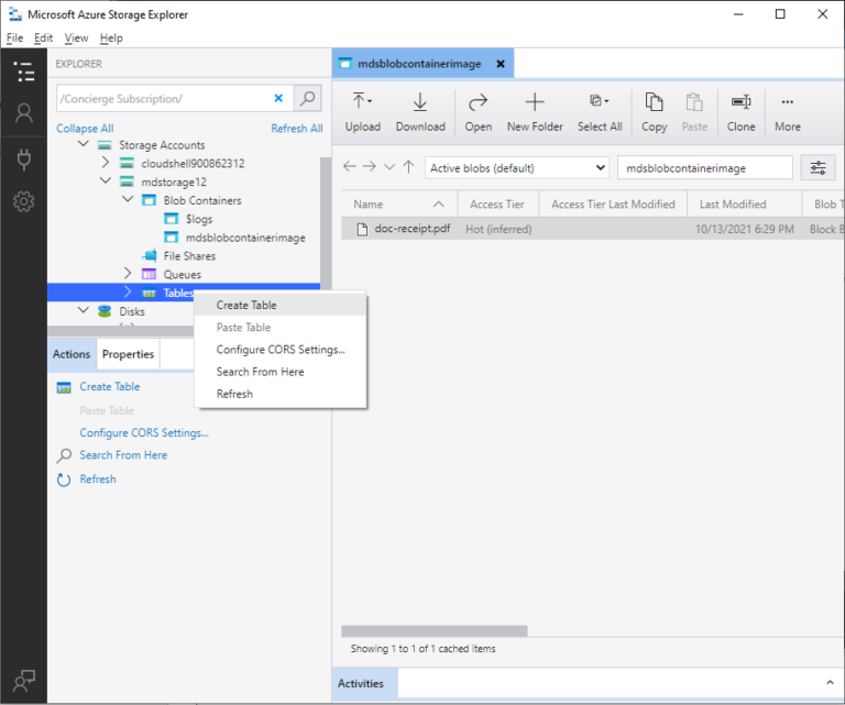 Manage Azure Blob Storage using Azure Storage Explorer