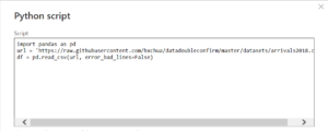 Import data using Python in Power BI