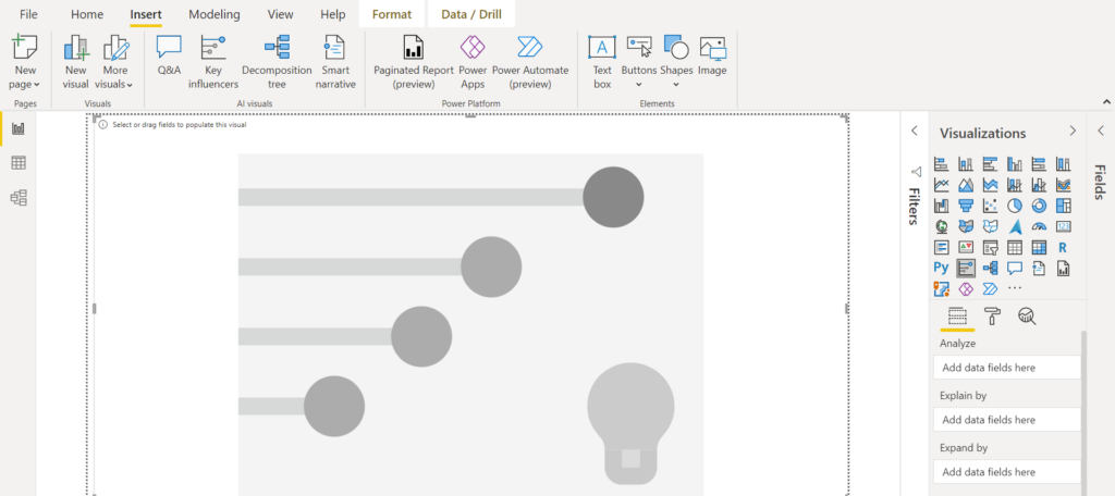 Analyzing key influencers in data with Power BI