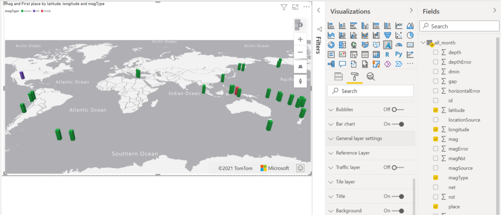 Analyzing spatial data with Azure Maps in Power BI