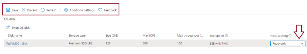 Importance of Disk Caching in Azure storage disks for SQL Server workloads