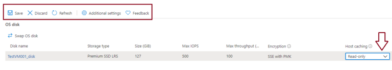 Importance of Disk Caching in Azure storage disks for SQL Server workloads