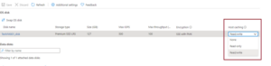 Importance of Disk Caching in Azure storage disks for SQL Server workloads