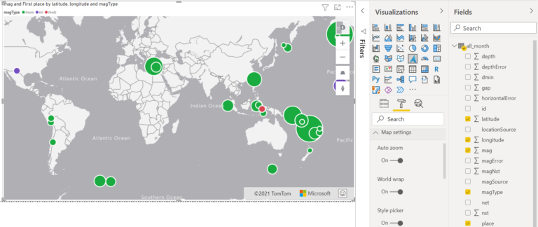 Analyzing spatial data with Azure Maps in Power BI