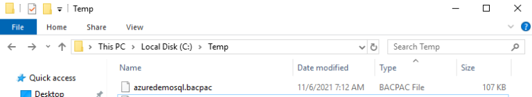 SQLPackage utility to export Azure SQL Databases