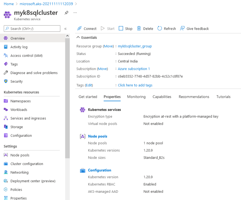 Deploy A Sql Server Container Using Azure Kubernetes Services Aks