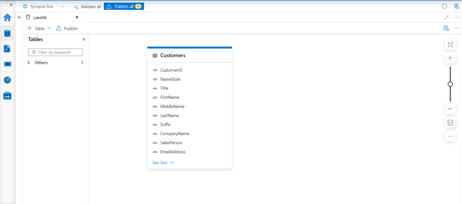 Getting started with Azure Synapse Lake Database and Lake tables