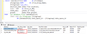 Managing file groups of SQL Databases