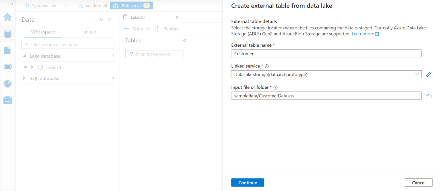 Getting started with Azure Synapse Lake Database and Lake tables Getting started with Azure Synapse Lake Database and Lake tables