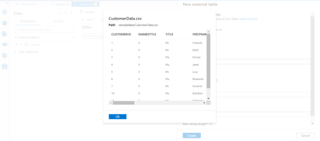 Getting started with Azure Synapse Lake Database and Lake tables