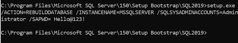 Rebuild system databases for SQL Server on Linux and Windows