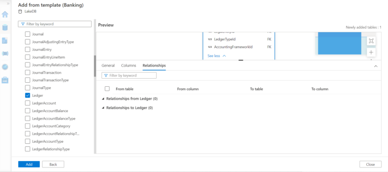 Template Gallery in Azure Synapse Lake Database