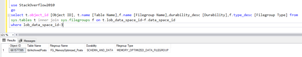 Managing memory-optimized file groups of SQL Database