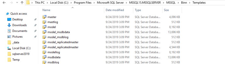 Rebuild system databases for SQL Server on Linux and Windows