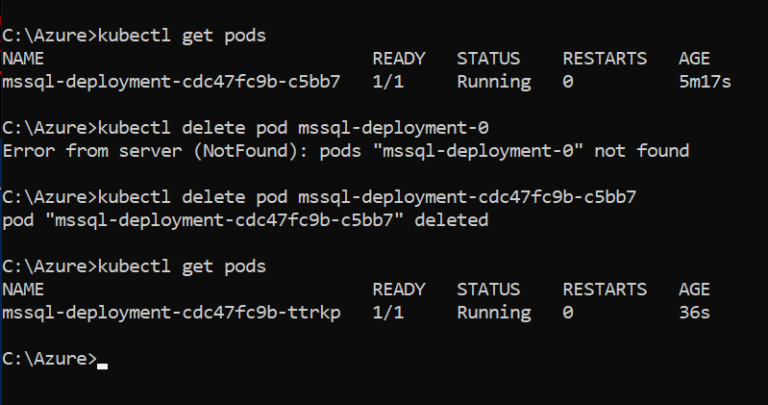 Deploy A Sql Server Container Using Azure Kubernetes Services Aks