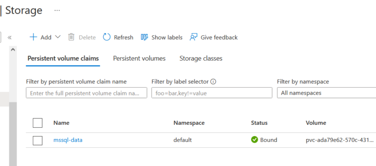Deploy A Sql Server Container Using Azure Kubernetes Services Aks