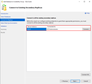 Add SQL databases in an existing availability group