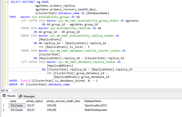 Add SQL databases in an existing availability group