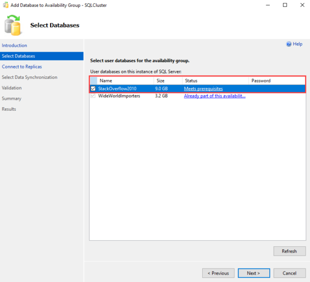 Add Sql Databases In An Existing Availability Group