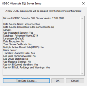 ODBC Drivers in SSIS