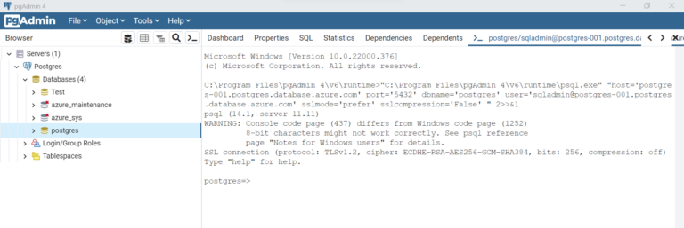Introduction to basic psql commands