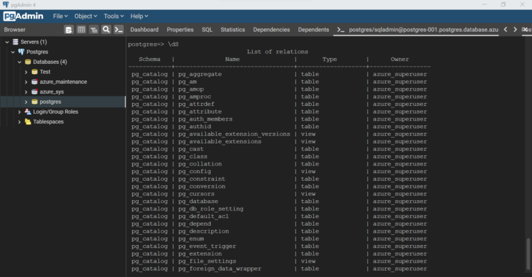 Querying Data From Azure Database For Postgresql Using Psql