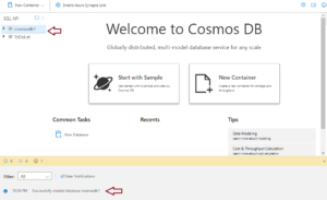 Access Azure Cosmos DB using Data Explorer