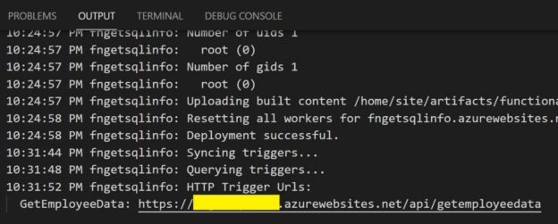 Python serverless functions to query Azure SQL DB