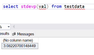 Introduction to the SQL Standard Deviation function